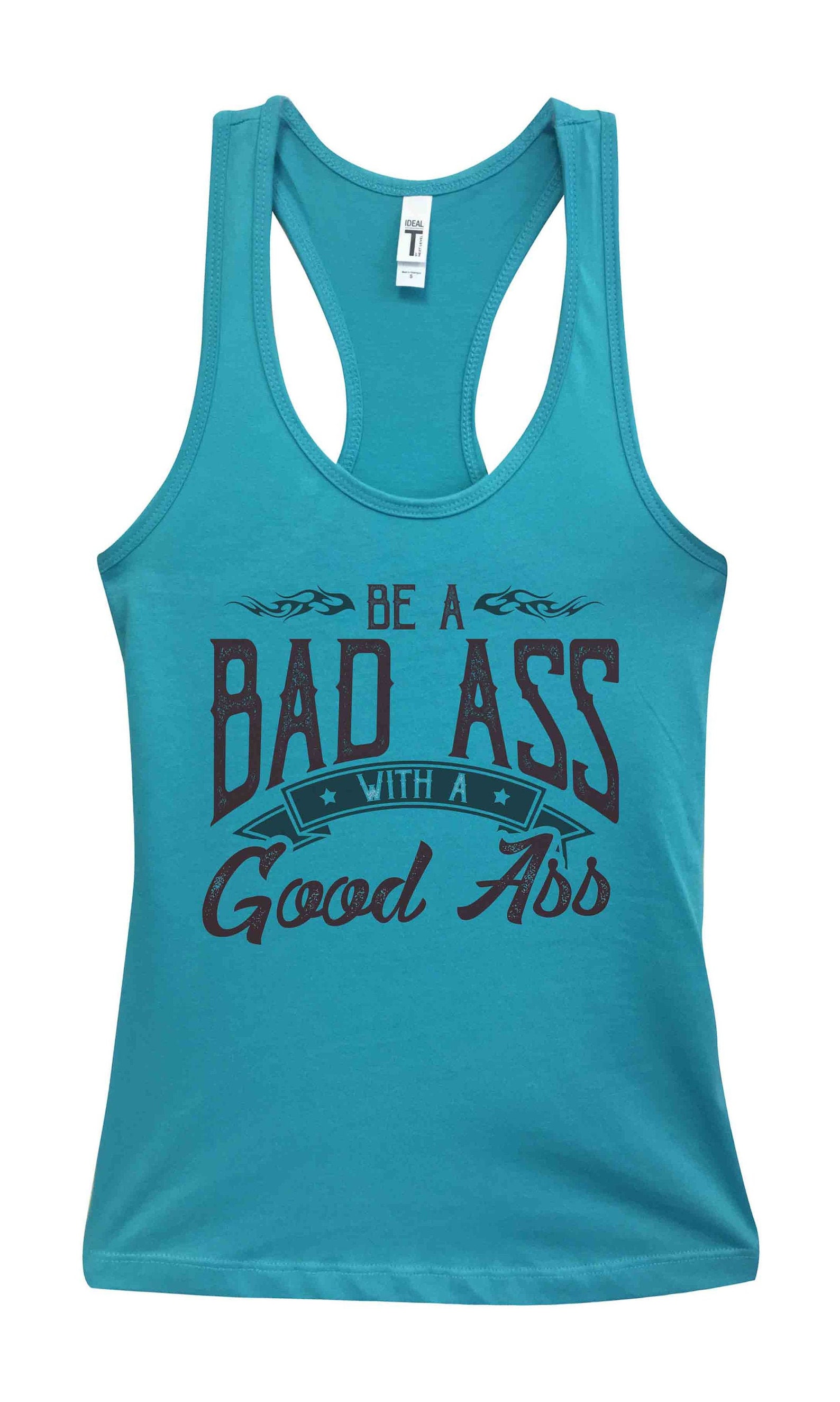 Funny Saying Womens Workout Tank Tops Be A Bad Ass With Etsy