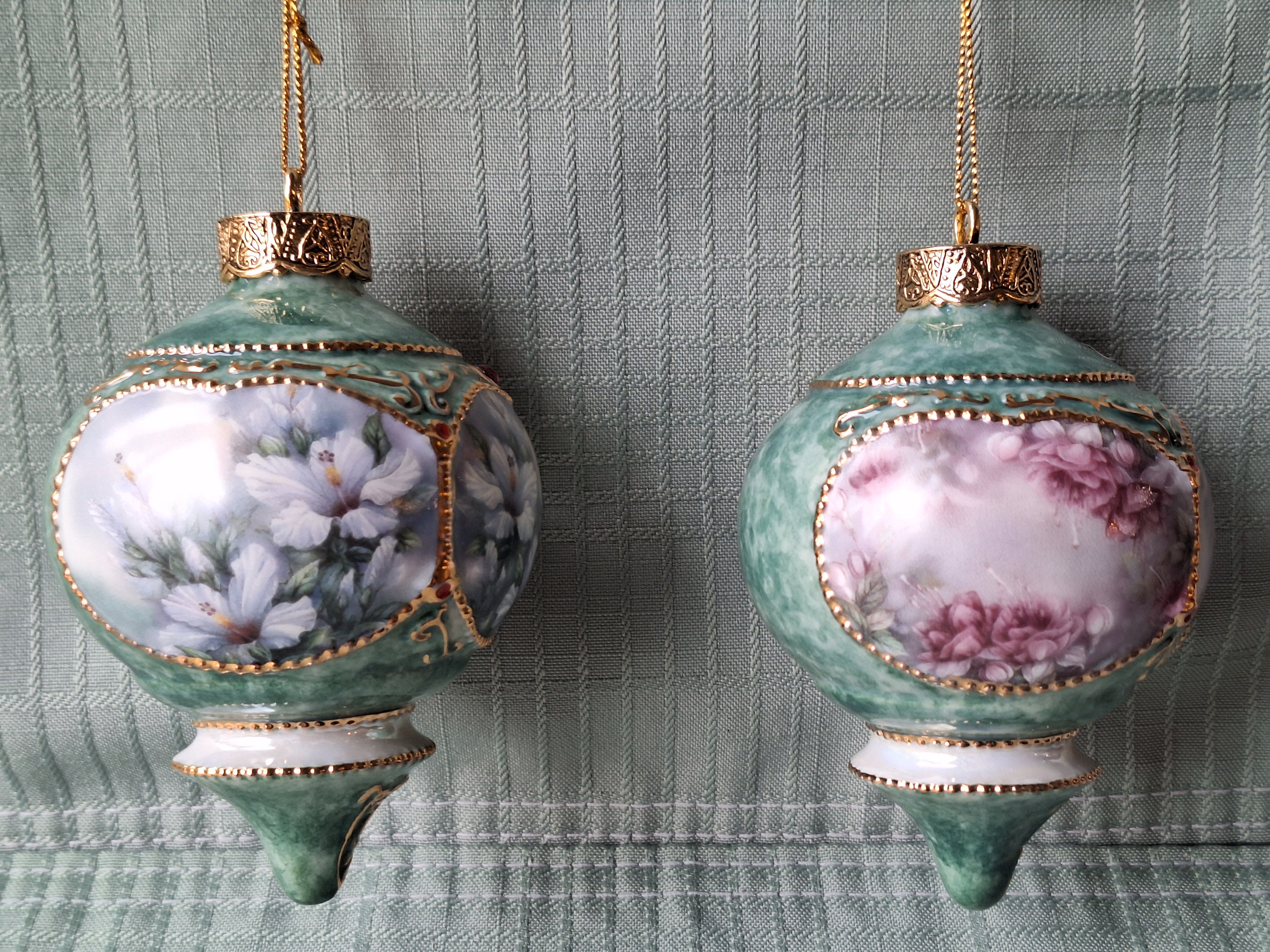 Vintage Pair of Porcelain Lena Liu Bradford Exchange Hummingbird ...