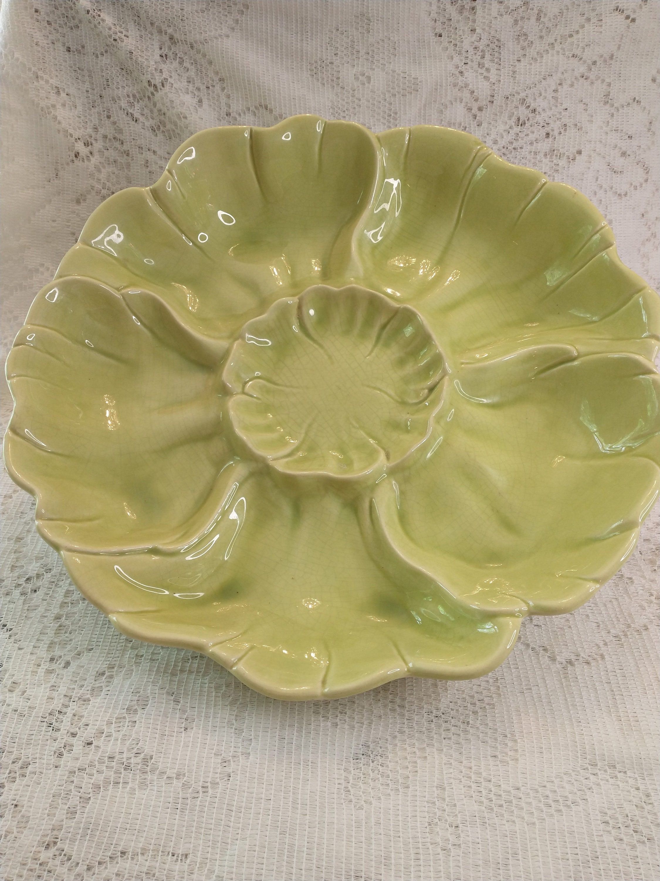 Vintage Two Piece Mid Century Cemar Pottery, Vegetable Tray, and ...
