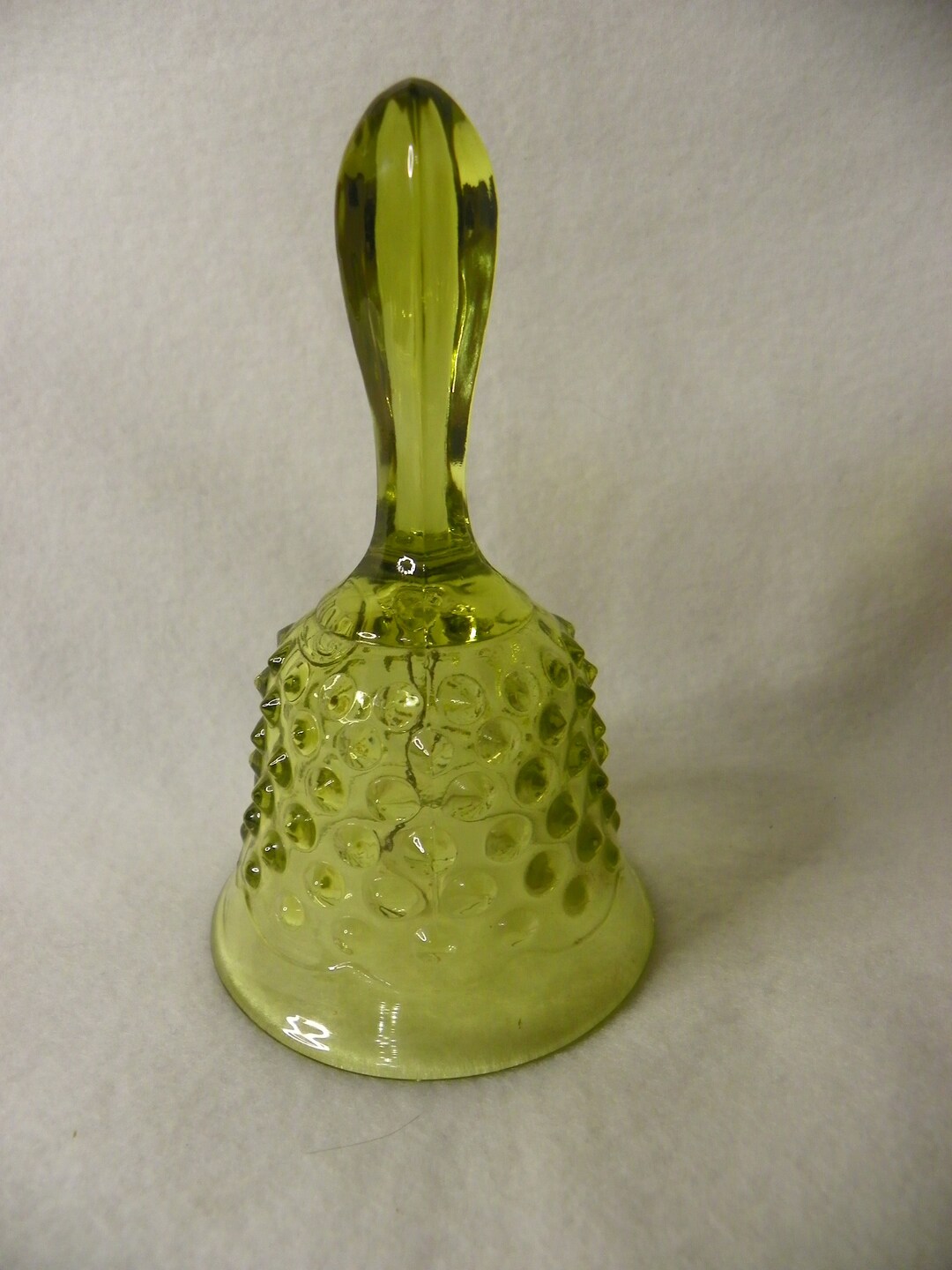 Fenton Green Hobnail Glass Decorative Bell - Etsy