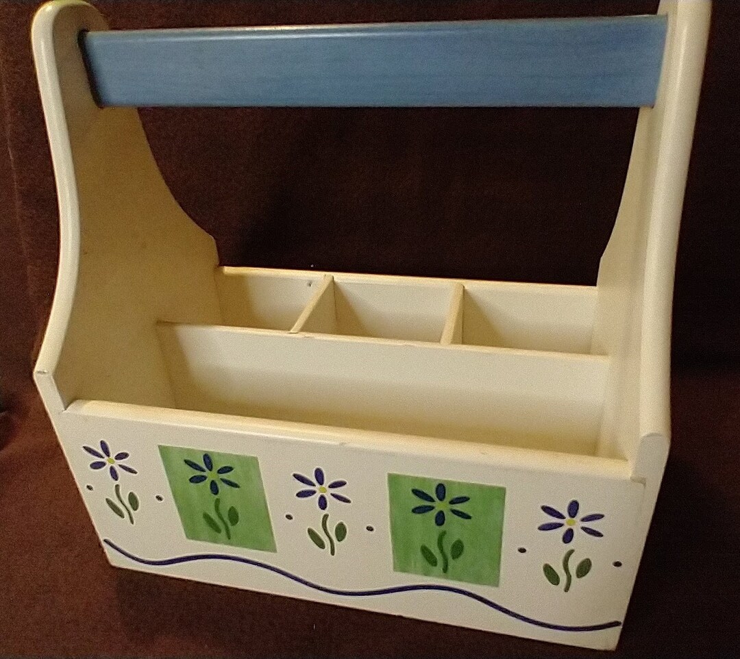 Pfaltzgraff Cloverhill Wooden Storage Caddy - Etsy
