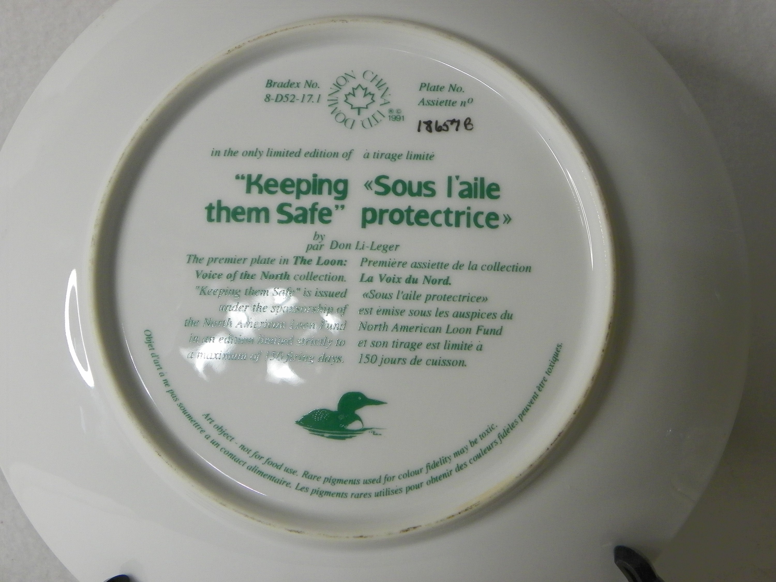 1991 DON LI-LEGER Loon Plate "keeping Them Safe" - Etsy