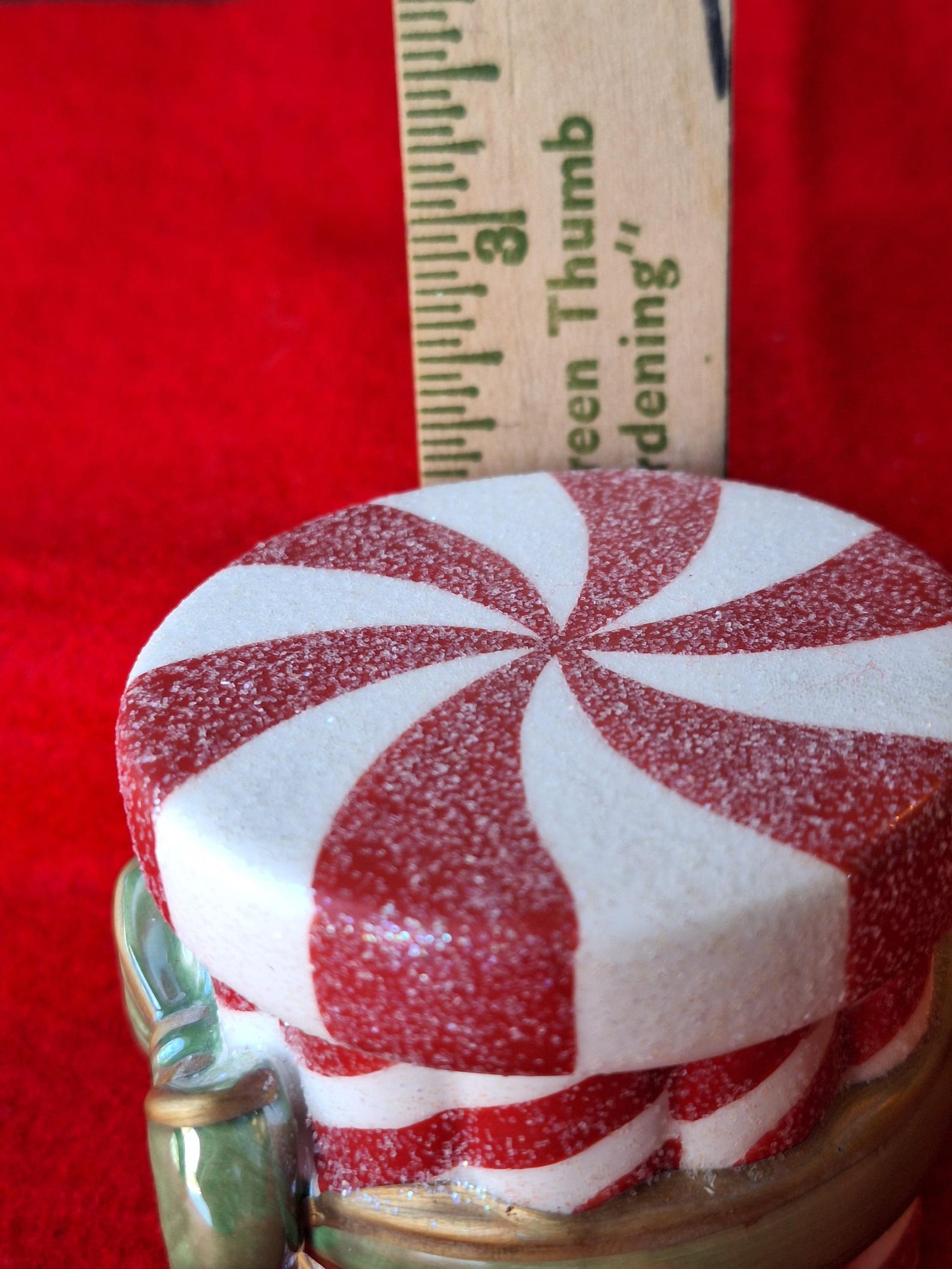 Vintage Peppermint Scented Holiday Candle: Red, White & Gold, 2004 - Etsy