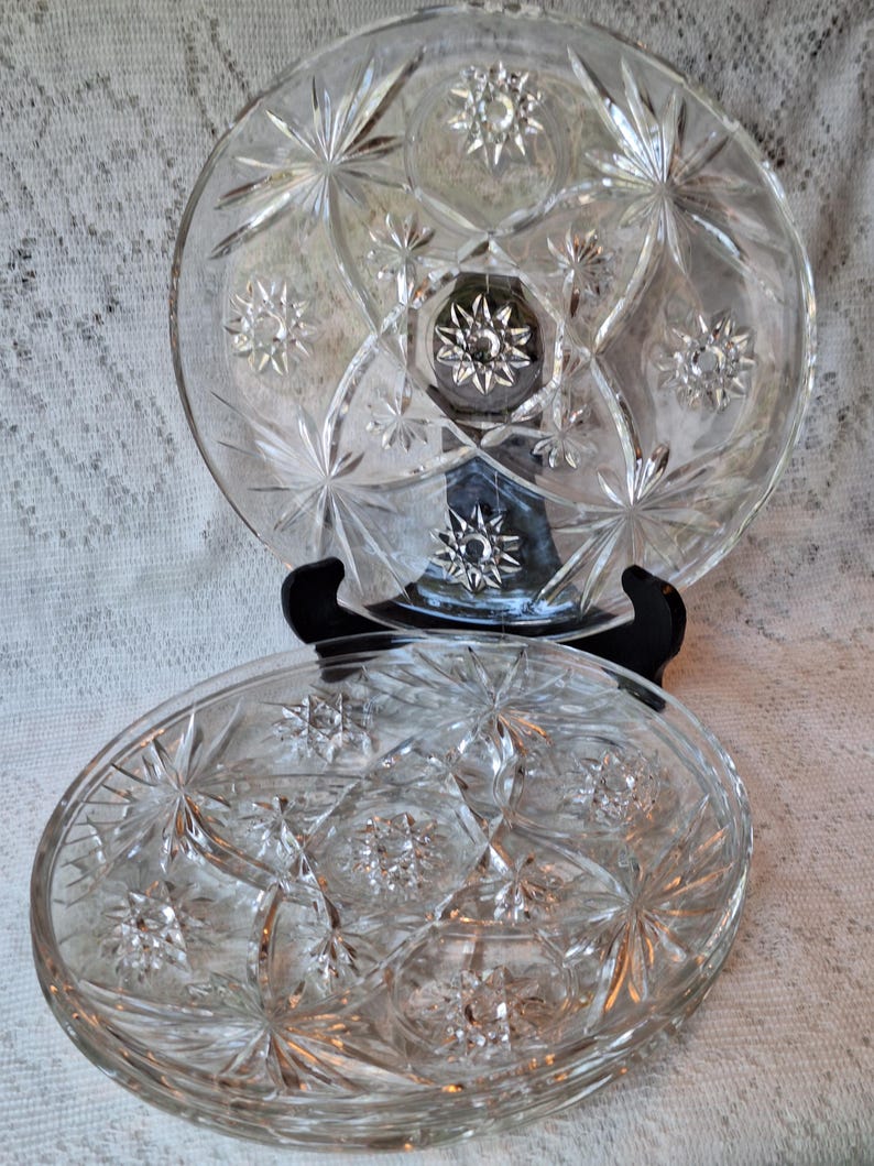 Vintage Star of David Glass Serving Platter - Anchor Hocking Prescut ...