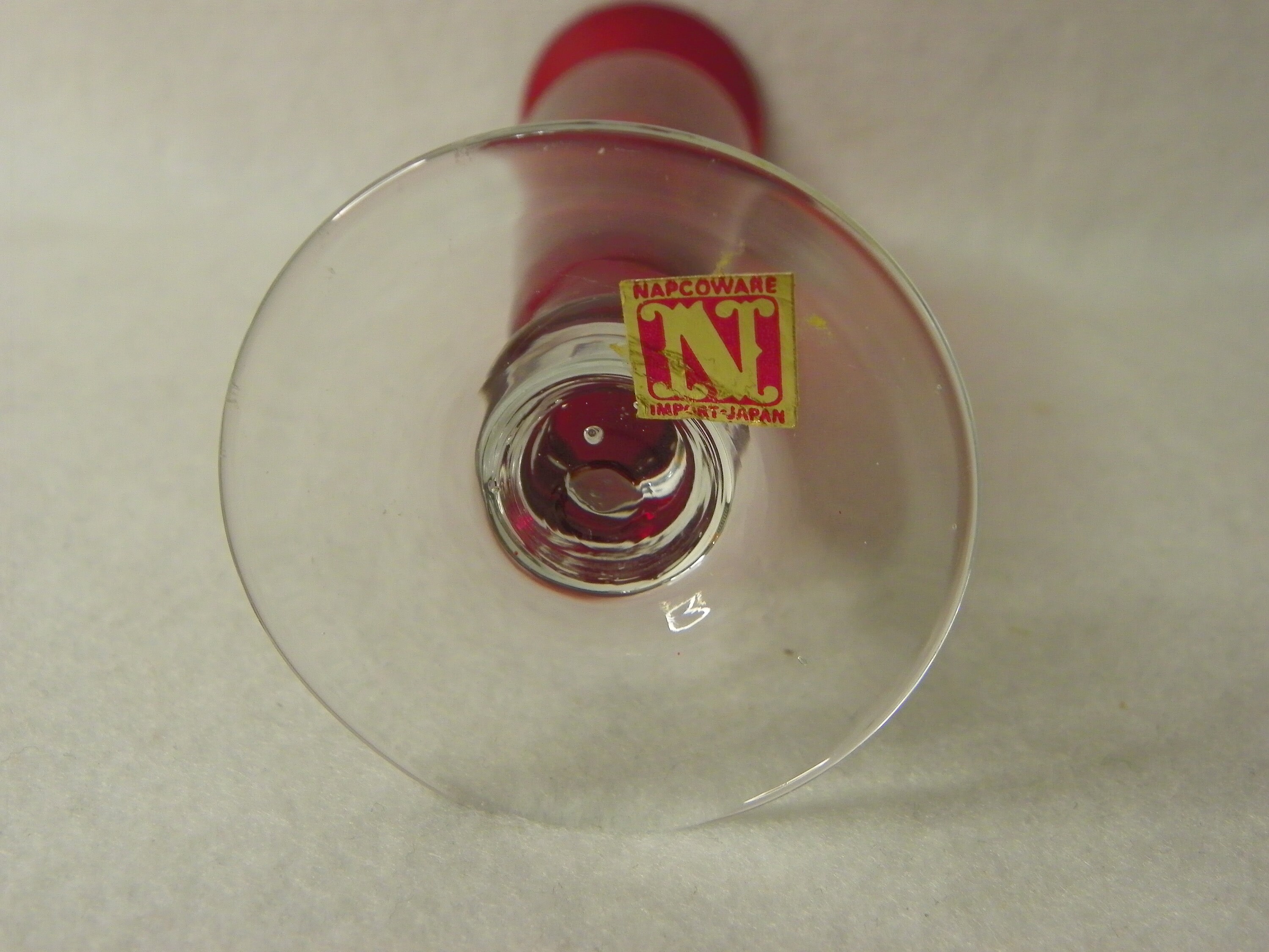 Elegant Ruby Red Bud Vase With Clear Stem by Napco - Etsy