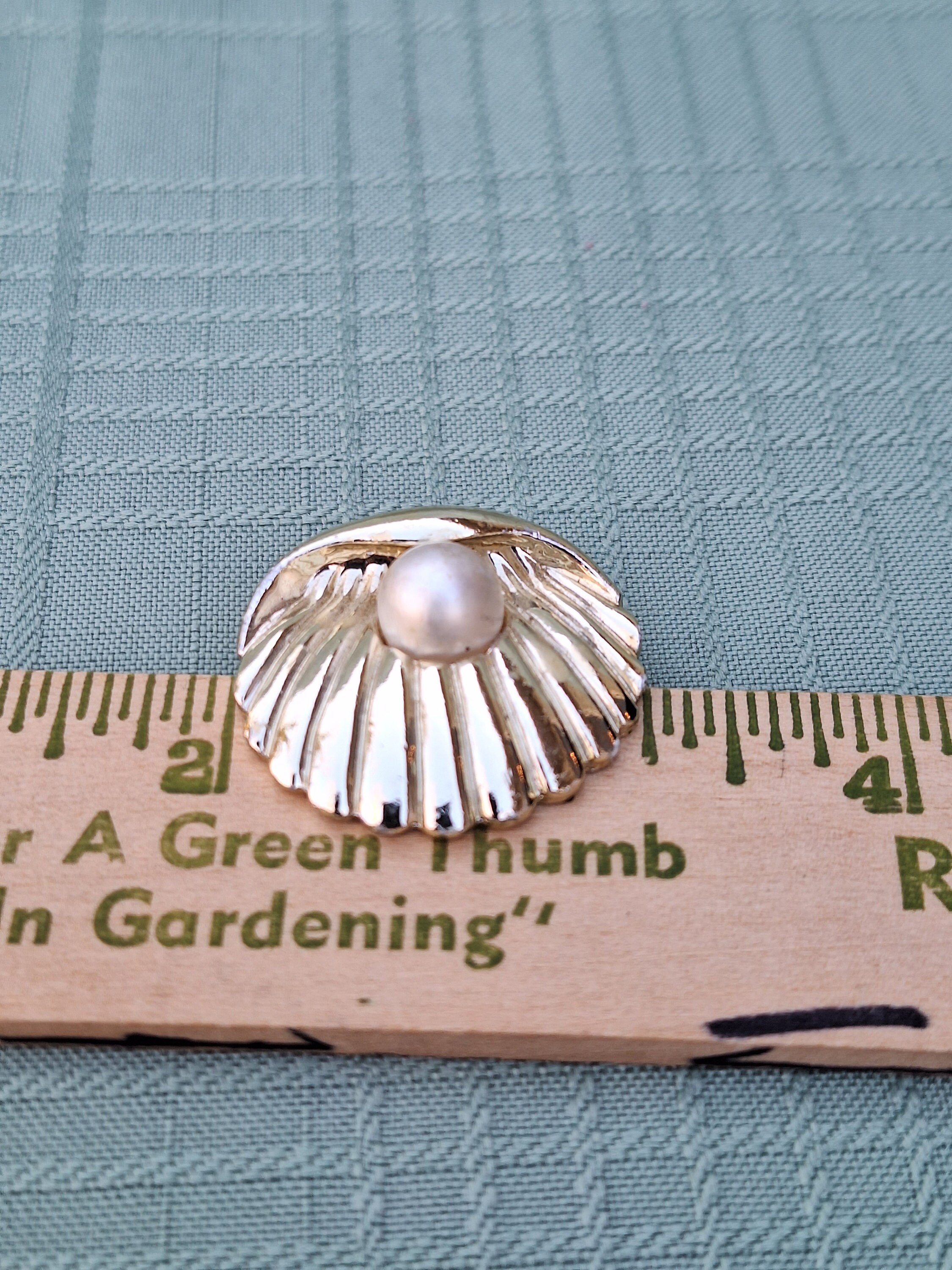 Vintage Gerry's Gold-tone Oyster Clam Shell Brooch With Faux Pearl - Etsy