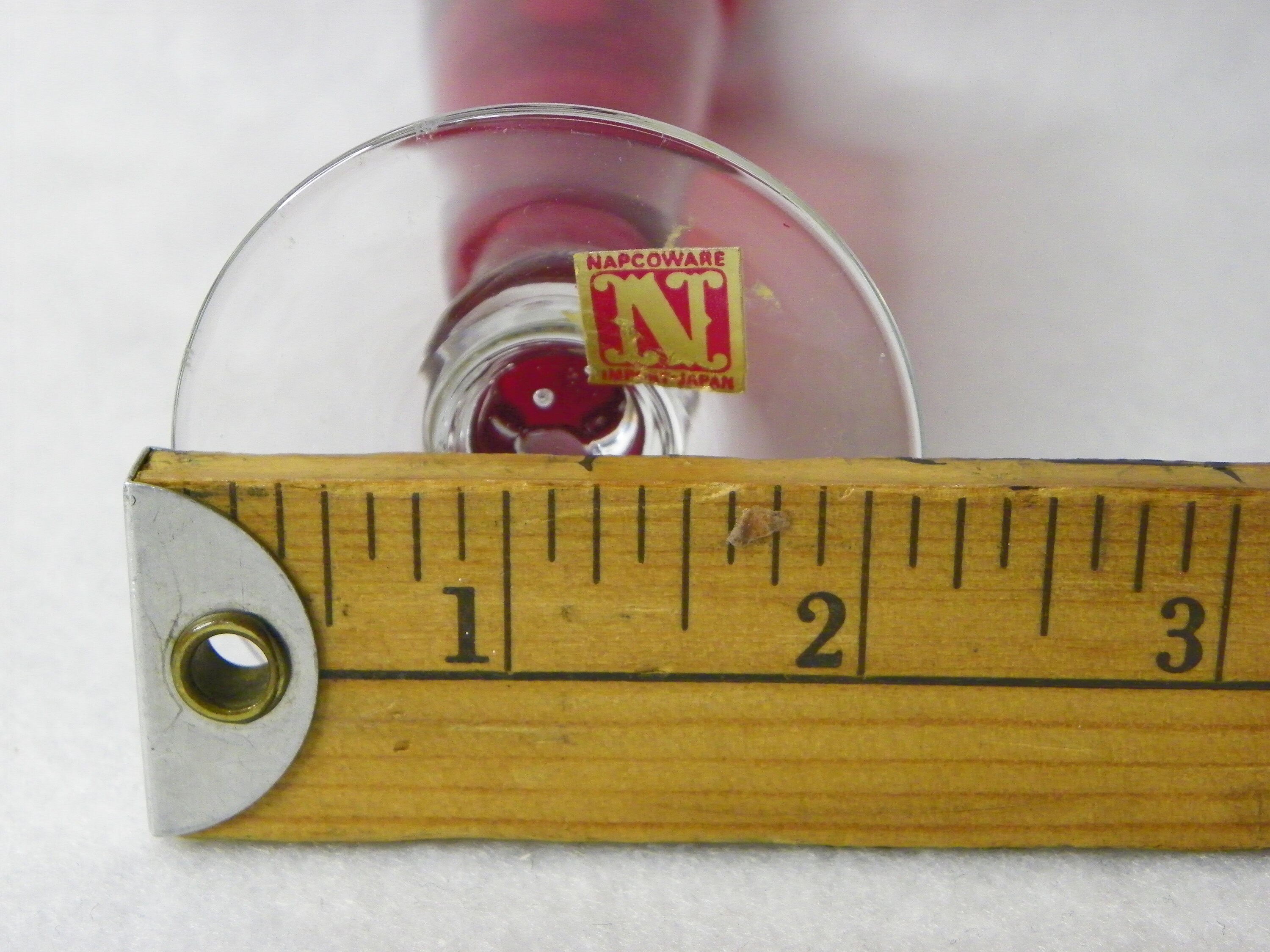 Elegant Ruby Red Bud Vase With Clear Stem by Napco - Etsy