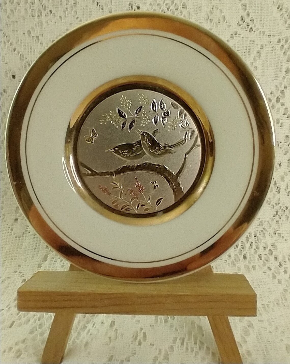 The Art of Chokin Two 4 Plates Engraved With 24K Gold - Etsy