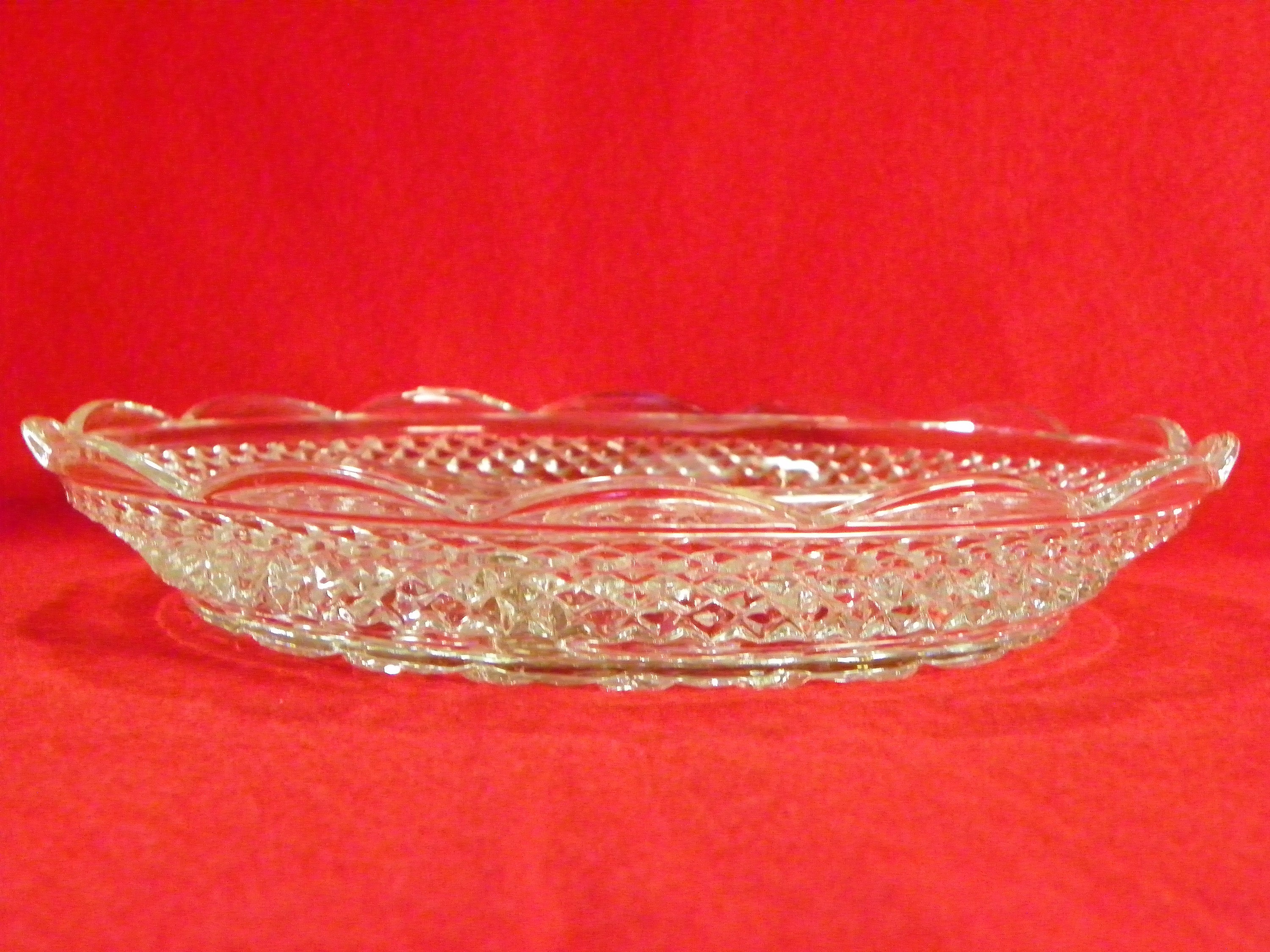Cut Glass 3 Section Snack or Relish Dish - Etsy