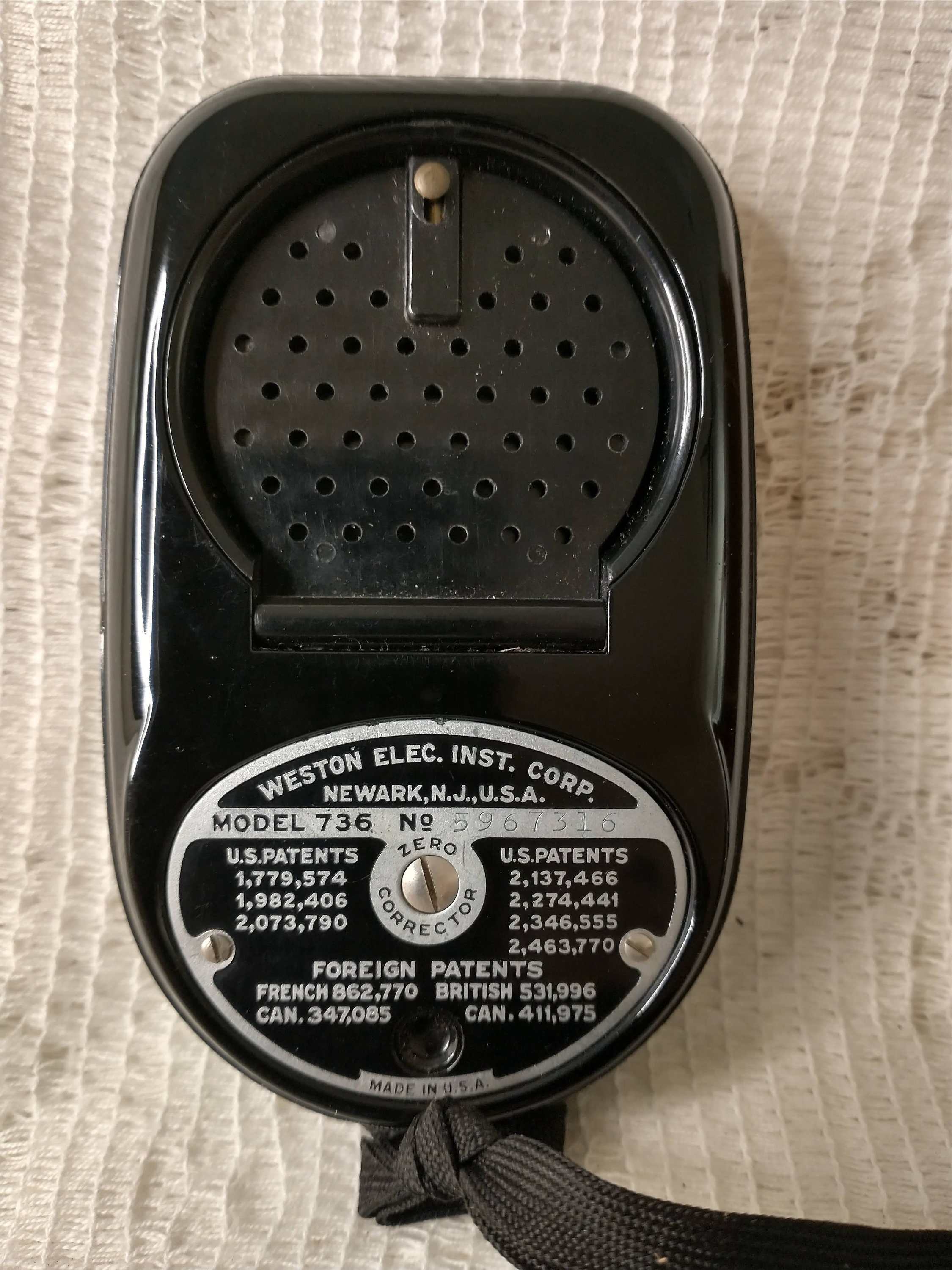 Weston Master II Universal Light Exposure Meter Model 736 Leather Case ...