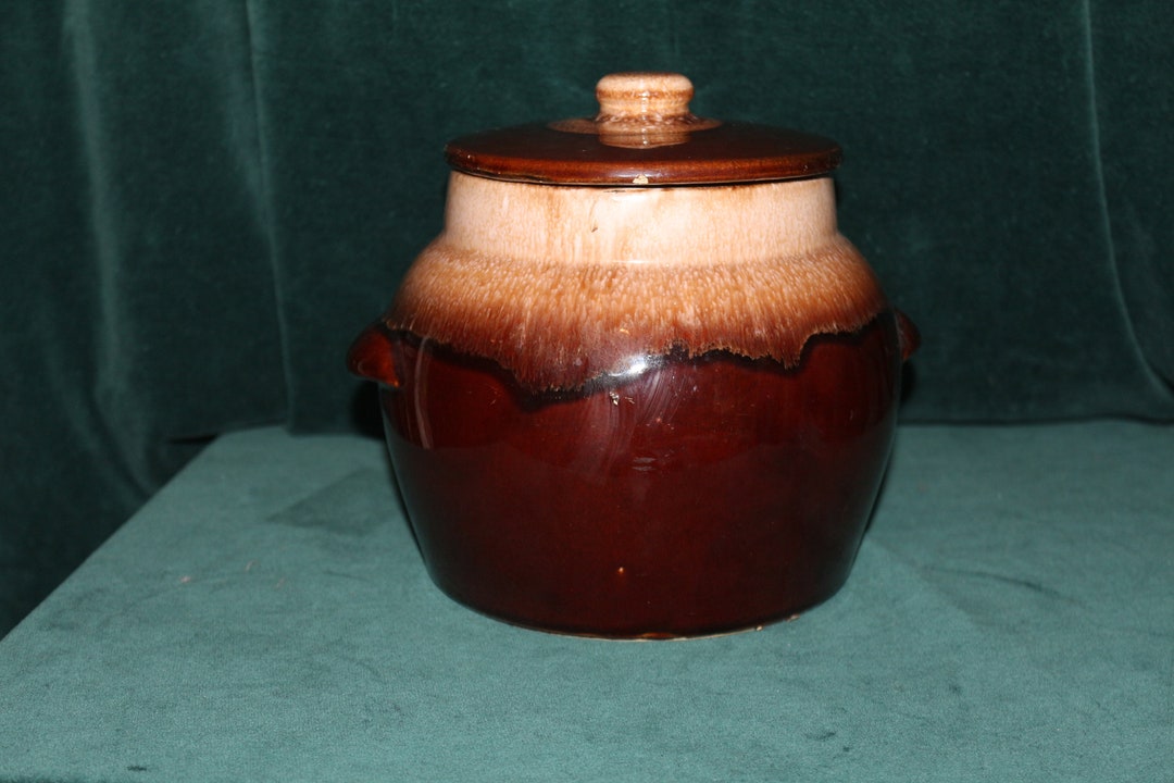 Katy Kale Stoneware Bean Pot With Lid - Etsy