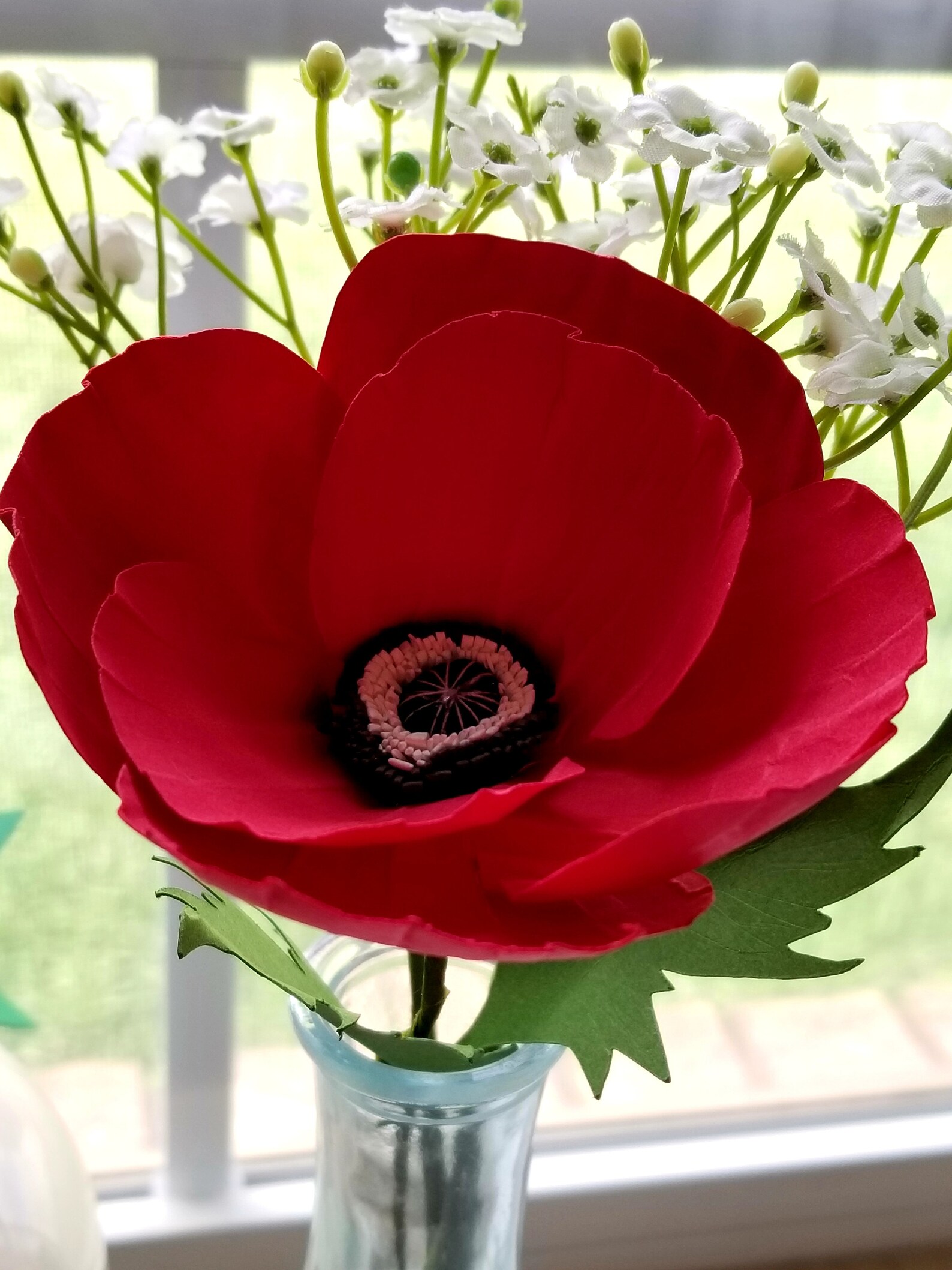 Poppies on Stem Template (SVG and PDF File) With Video Tutorial, DIY ...