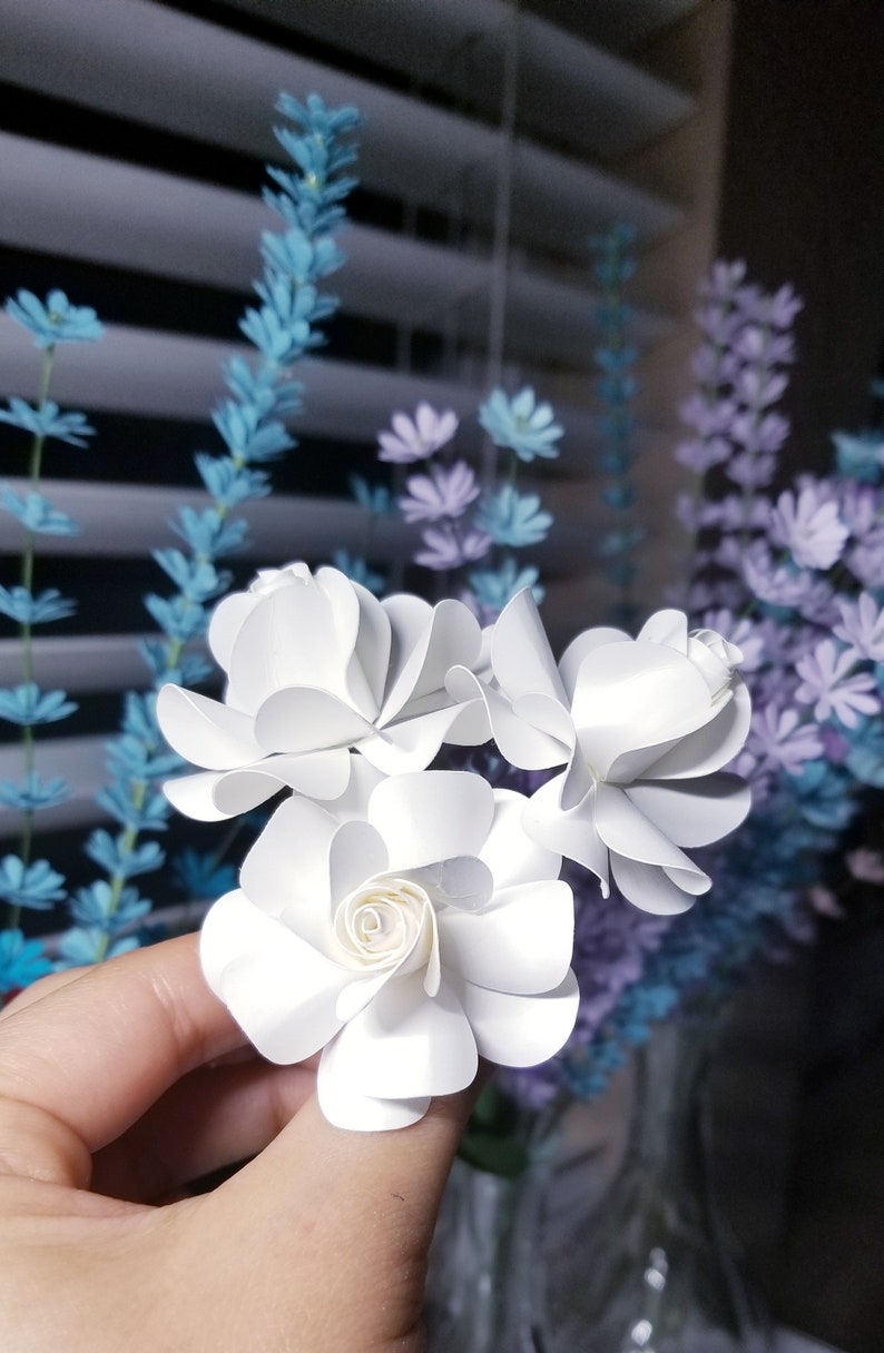 Mini Rose on a Stem SVG and PDF File With Picture Tutorial - Etsy