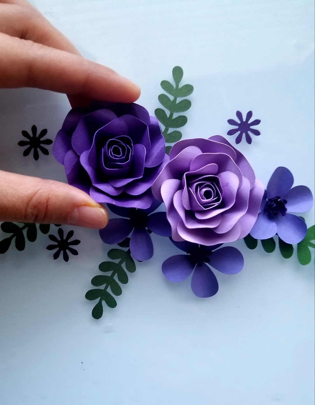 Mini Rose (PNG and PDF File) With Picture Tutorial, DIY Template ...