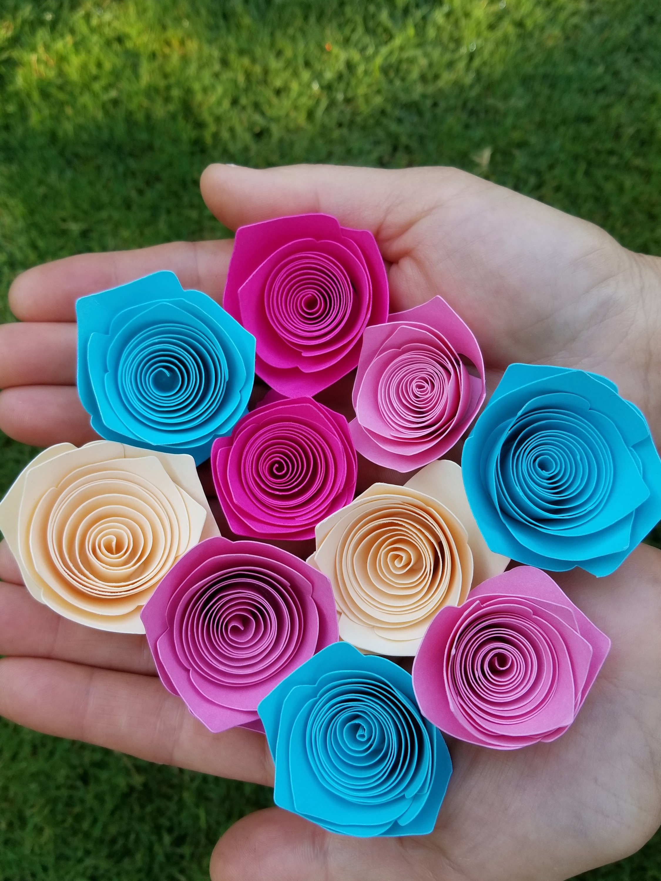 Rolled Rustic Rose Template (PNG Only), DIY Template, Cricut Flower ...