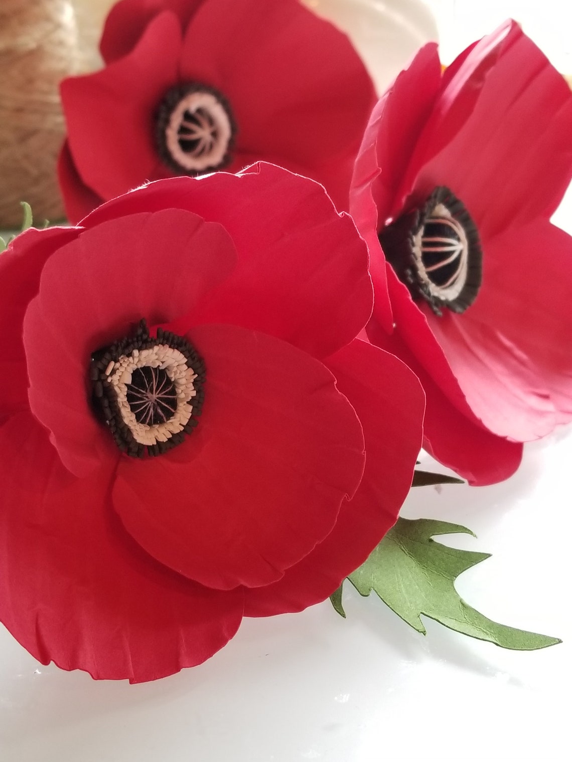 Poppies on Stem Template SVG and PDF File With Video Tutorial, DIY ...