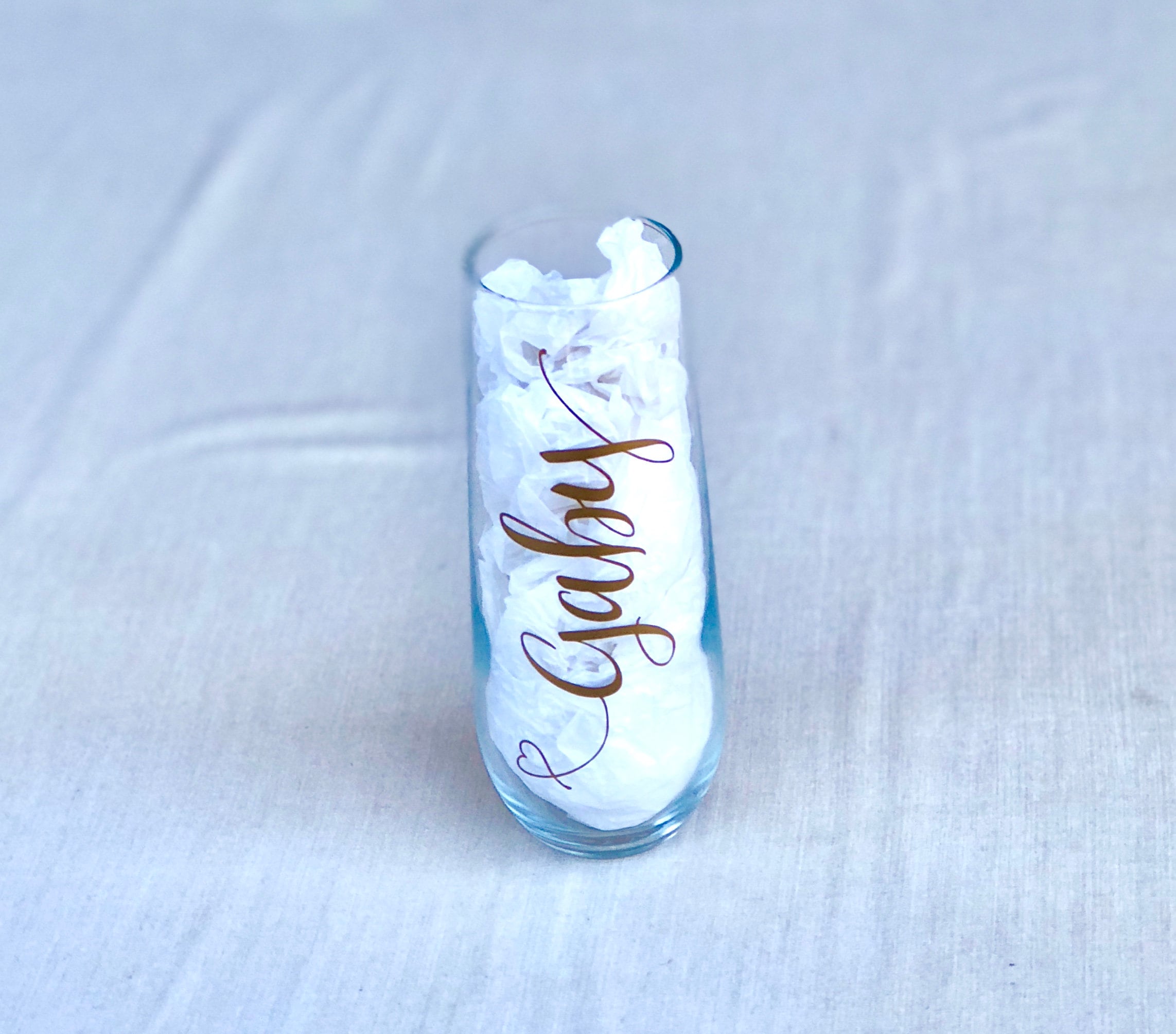 Personalized Stemless Champagne Flutes - Etsy