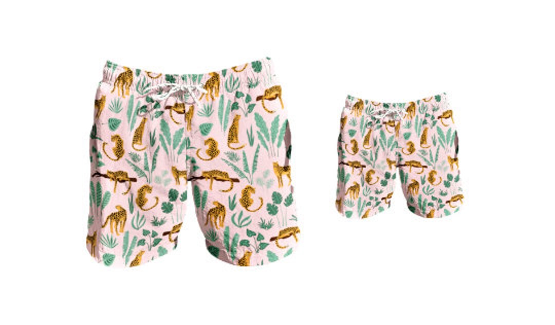 Father Son Matching Swim Trunks, Father & Son Matching Swimsuit, Dad ...