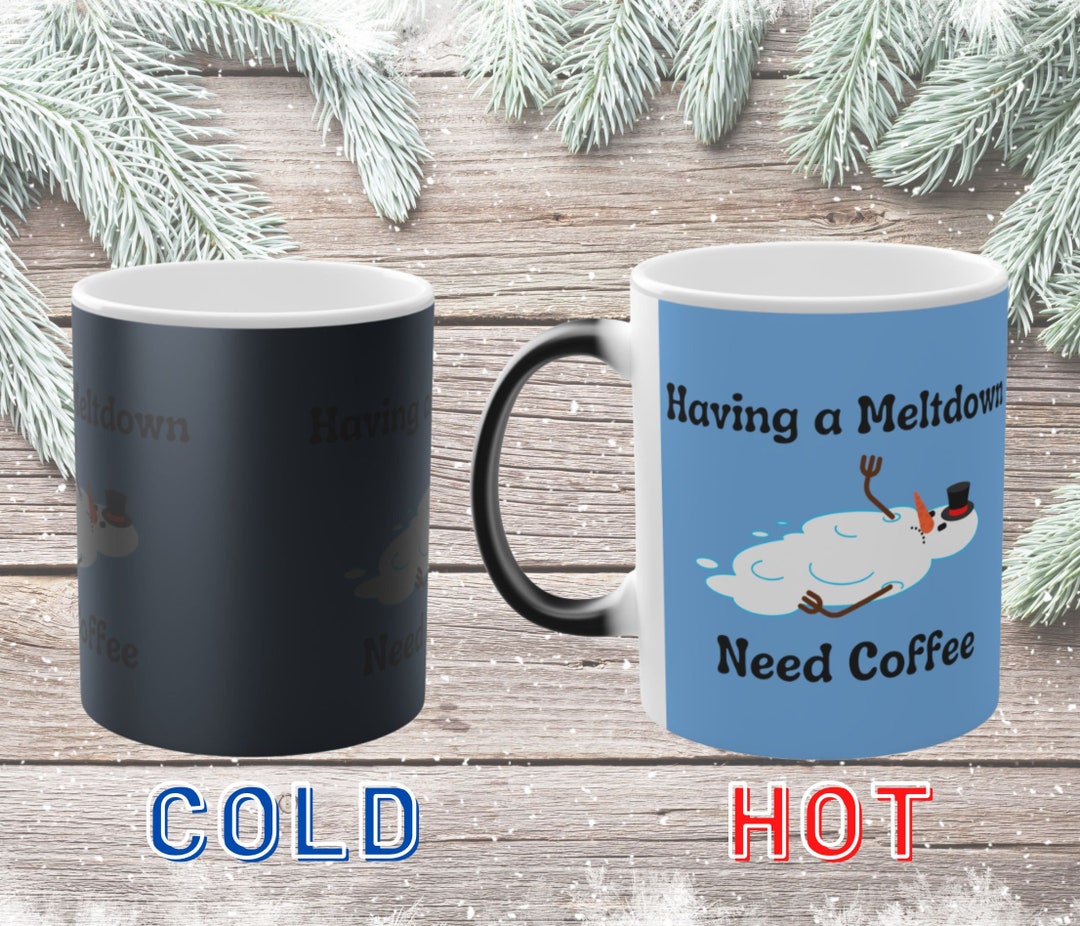 Color Changing Christmas Mug, Melting Snowman Holiday Gift, Having A ...
