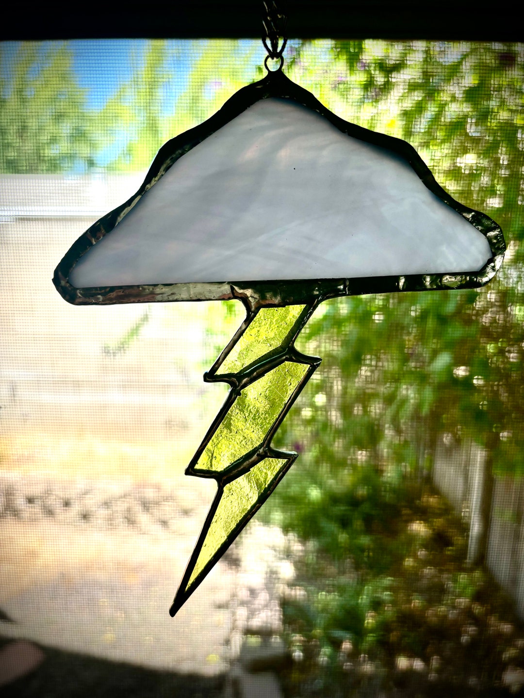 Stained Glass Thunder Cloud With Lightening - Etsy