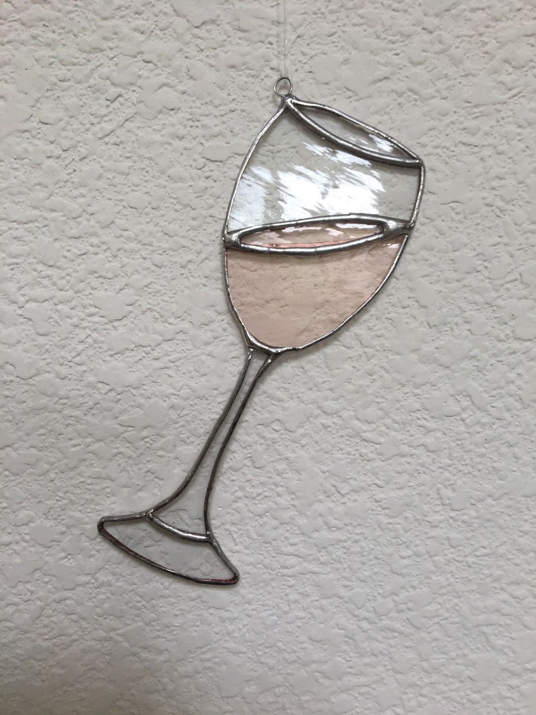 Rosé Stained Glass Suncatcher - Etsy