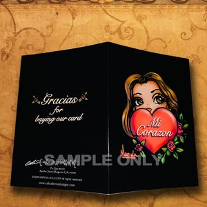 MI CORAZON Greeting Card - Etsy