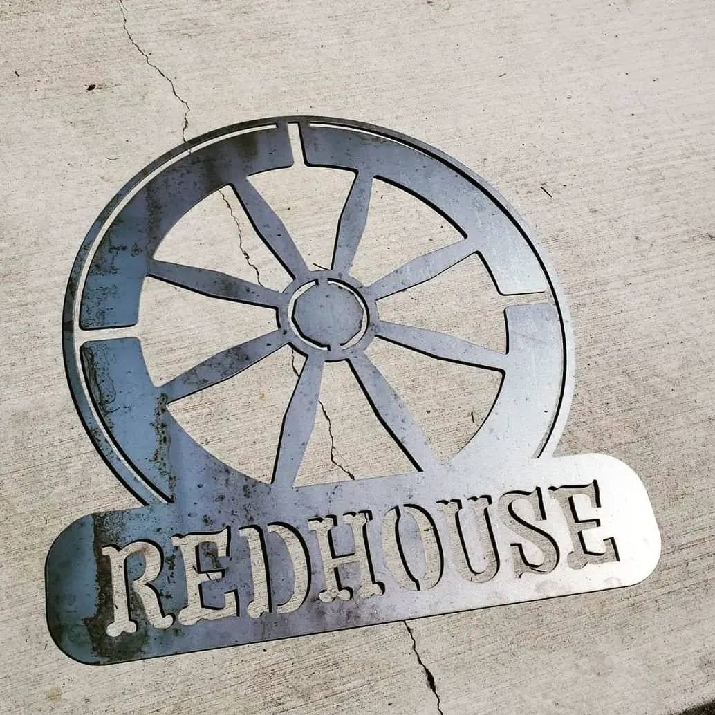 Wagon Wheel Metal Sign - Etsy