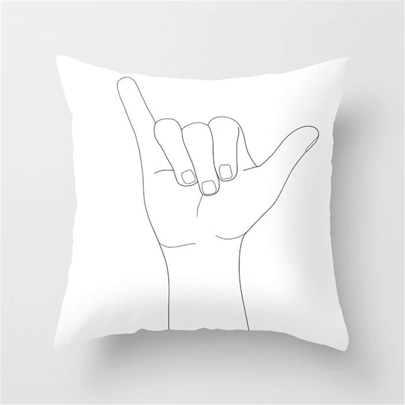 White Stick Figure Pillow Covers 16 X 16 18 X 18 20 X - Etsy