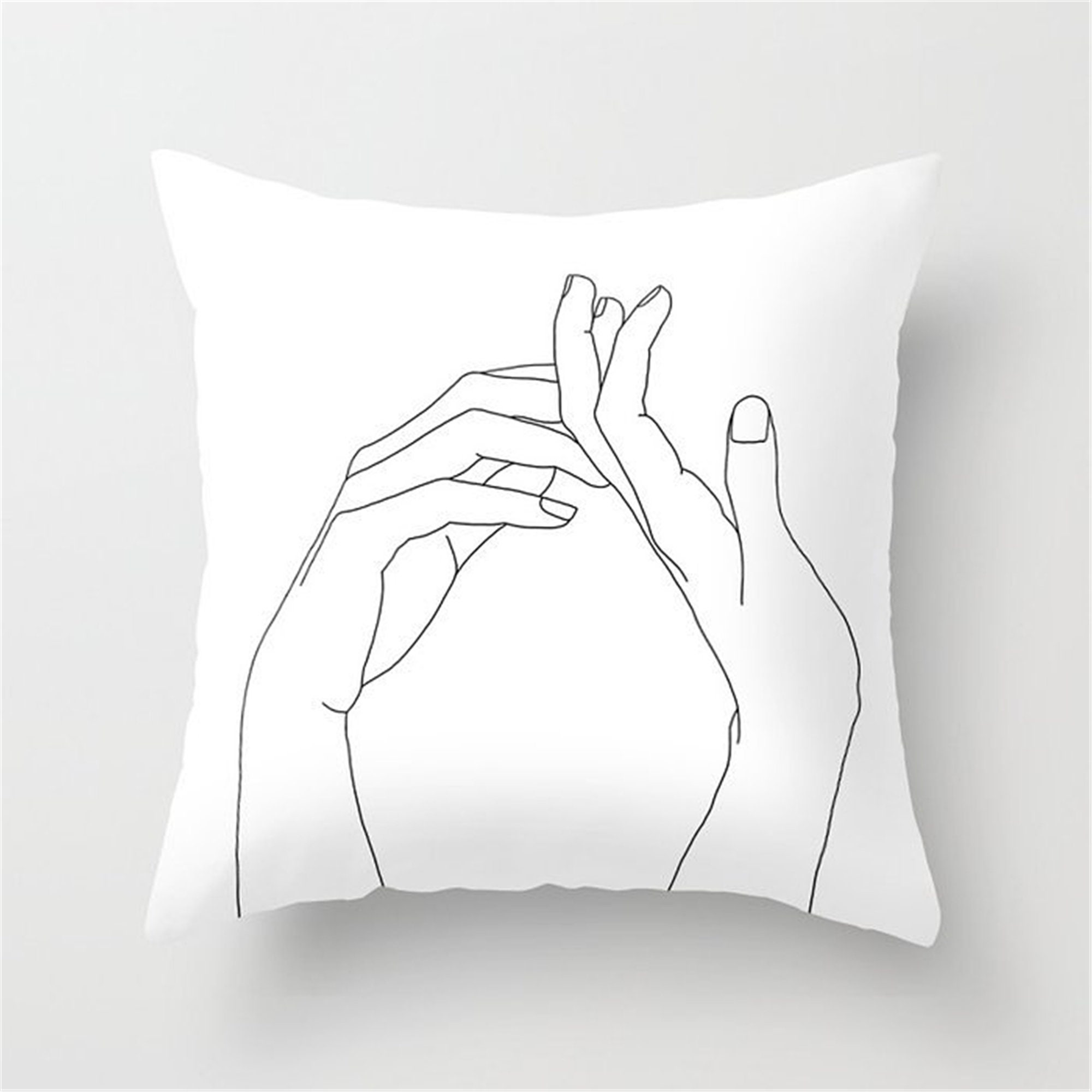 White Stick figure Pillow covers 16 x 16 18 x 18 20 x | Etsy