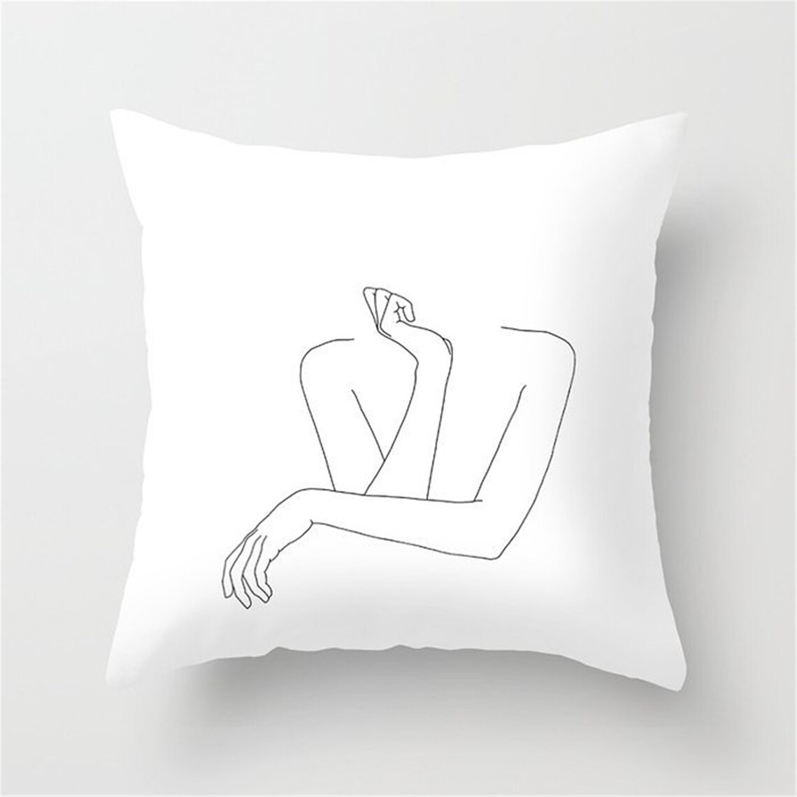 White Stick figure Pillow covers 16 x 16 18 x 18 20 x | Etsy