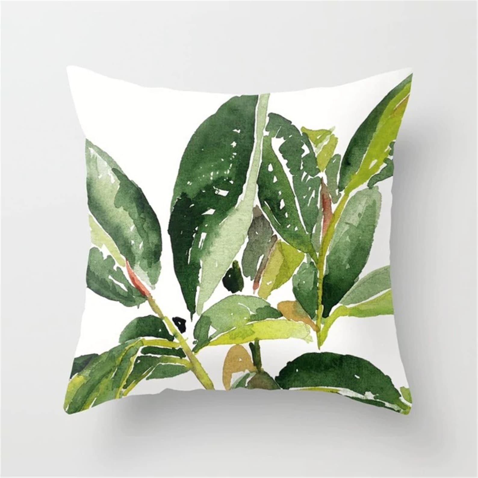 Green Leaf Pillow Coverthrow Pillowcase16 X 1618 X 1820 X - Etsy