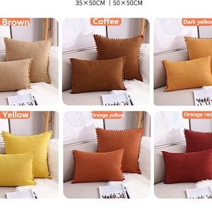 Yellow Pillow Cover 14 X 2020 X 20w/hairball Throw - Etsy