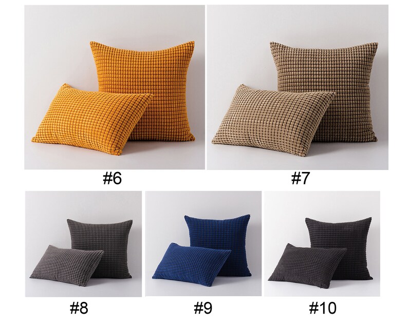 Solid Color Throw Pillow Cover / Corduroy Throw Pillows / Soft - Etsy