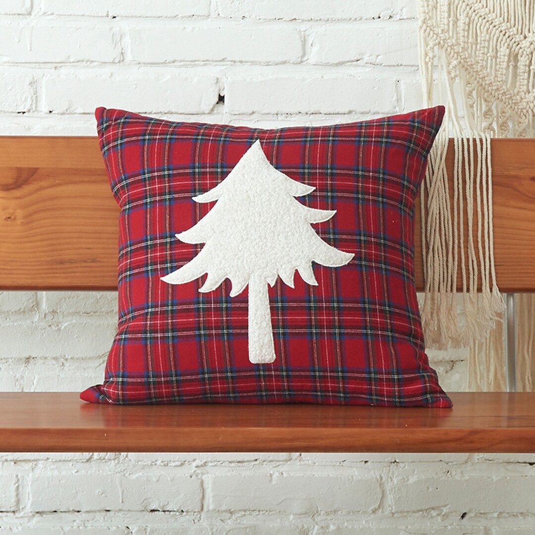 Buffalo Pattern Christmas Pillow Cover, Christmas Plaid/tree Cushion ...
