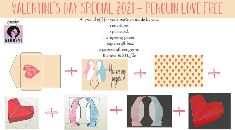 Special Valentine's Day 2021 Papercraft Cards 3dmodels - Etsy