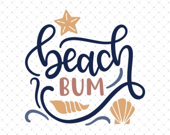 Beach bum svg | Etsy