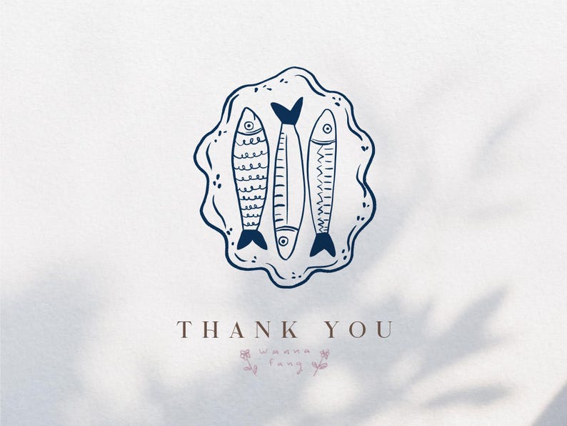 Vintage Sardines Line Art Clipart Bundle: Hand-drawn Fish SVG PNG ...