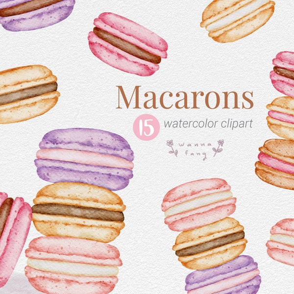 Macarons Clip Art - Etsy
