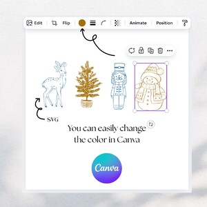 Christmas Line Art Clipart – Hand Drawn Whimsical Christmas SVG, PNG ...