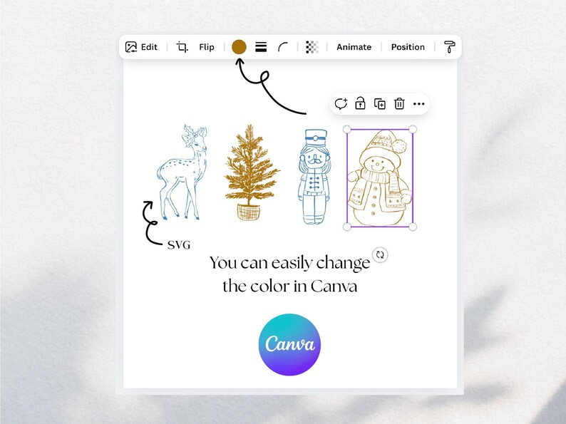 Christmas Line Art Clipart – Hand Drawn Whimsical Christmas SVG, PNG ...