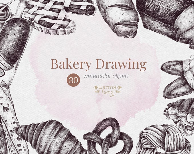 Baked Breads Clipart Vector Graphic Svg Png Jpg Eps Bakery Bake Shop ...