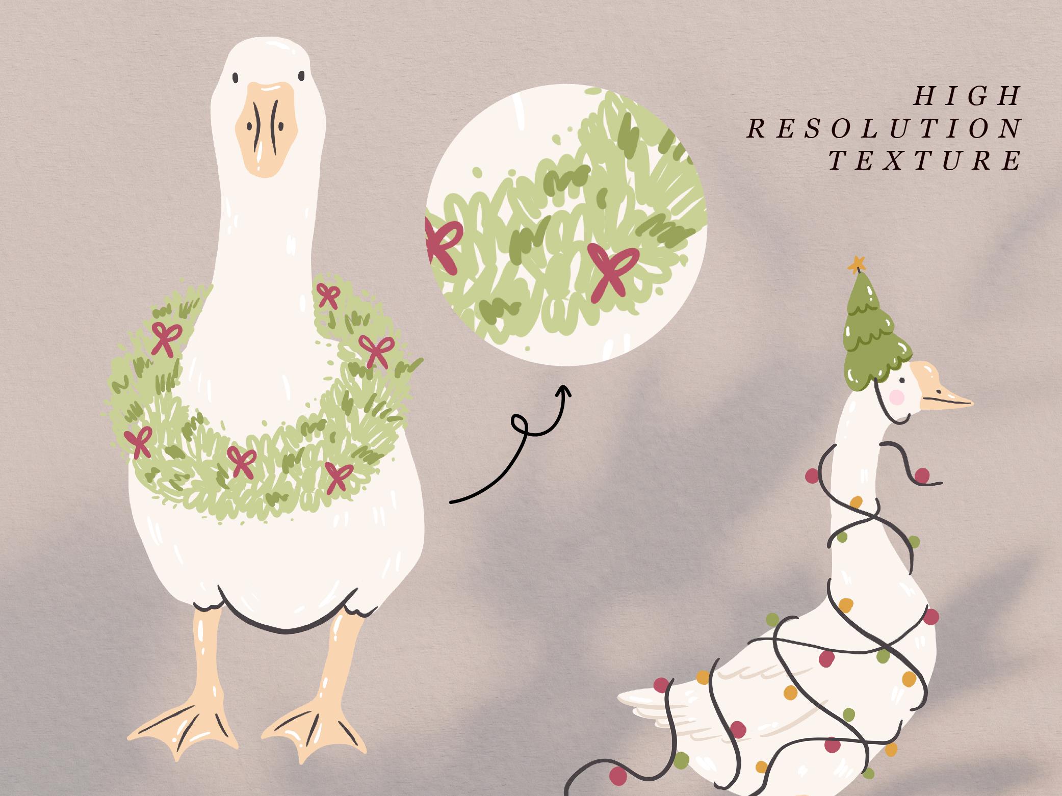 Christmas Silly Goose Clipart: Festive Holiday PNG Bundle (digital ...