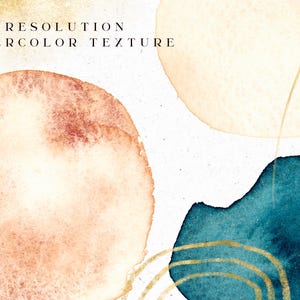 Watercolor Modern Abstract Clipart, Abstract Shapes Clipart, Luxury ...