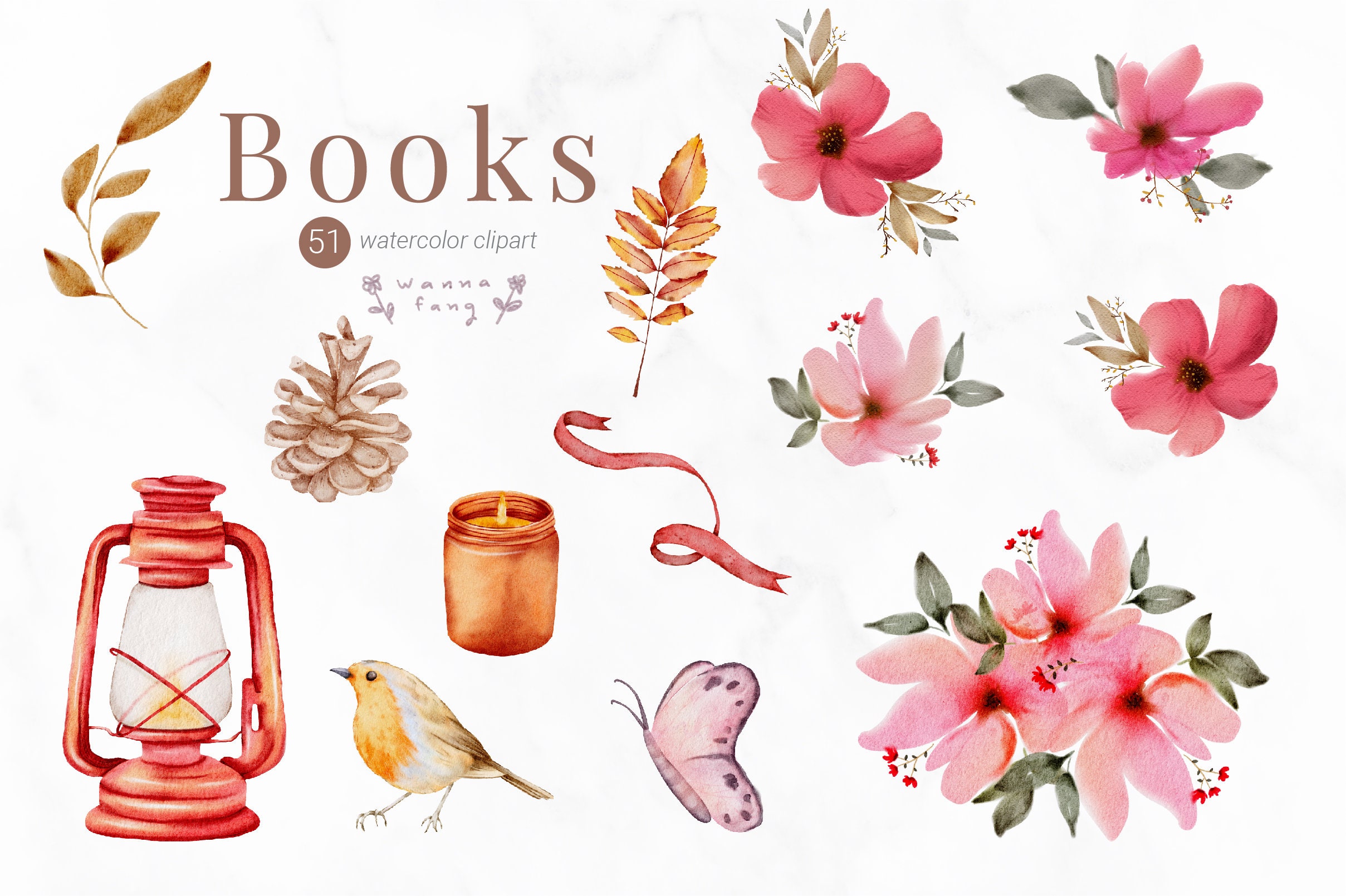 Watercolor Books Clipart, Book Lover Reading, Instant Download, PNG - Etsy