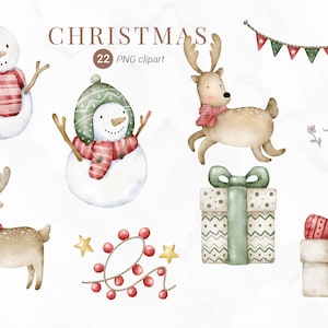 Christmas Watercolor Santa Claus Clipart Set, Festive Holiday ...