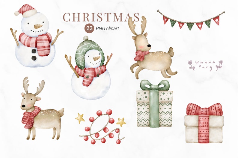 Christmas Watercolor Santa Claus Clipart Set, Festive Holiday ...