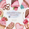 Valentine Waffle Cones Watercolor Clipart, Valentine's Day Element ...