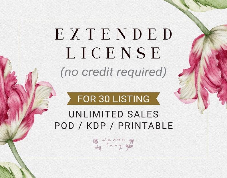 Commercial License for 30 Listing, Unlimited Sales for Pod/kdp ...