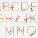 Gold Alphabet and Lilly Flower Clipart, Wedding Letter, Logo, Font ...