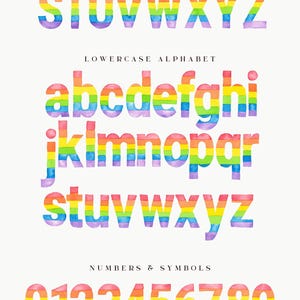 Pride Month Alphabet Clipart, Colorful Letter Watercolor, Pride Clipart ...